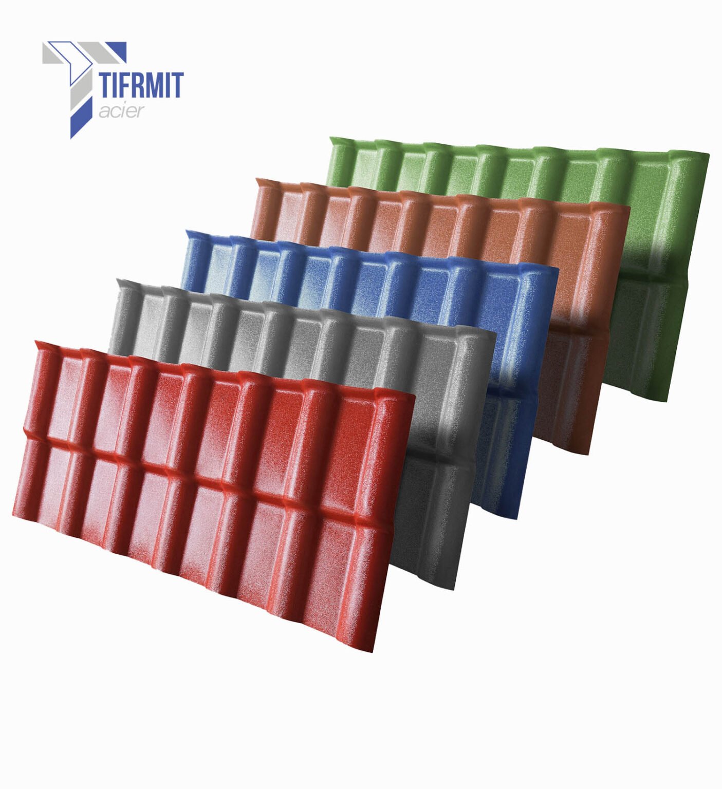 Tôles tuile pvc (Toutes les couleurs) 6M – Tifrmit acier
